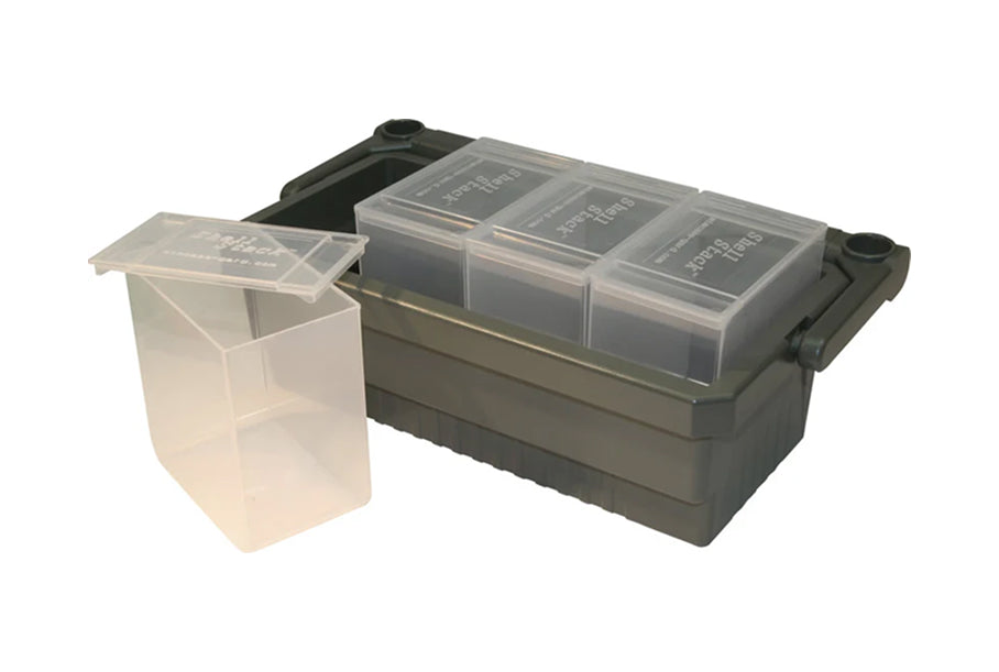 MTM SSC Shotshell Box Caddy with (x4) SS25-00, Army Green/Clear – Beam B2B